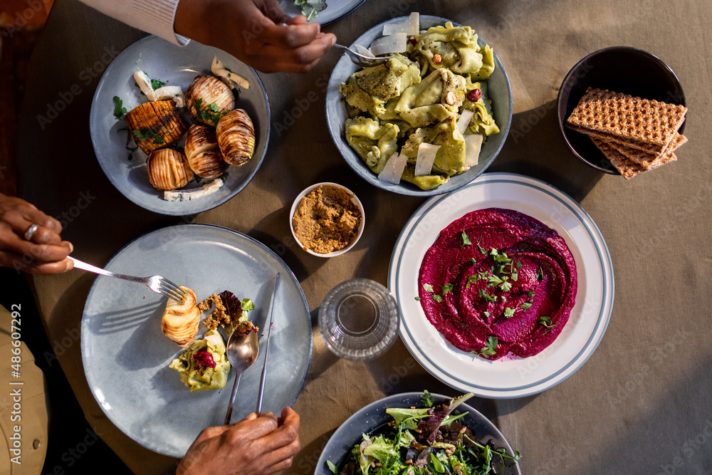 Table with Food Stock Photo | Adobe Stock