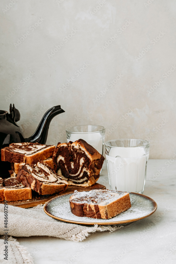 marble cake Stock Photo | Adobe Stock