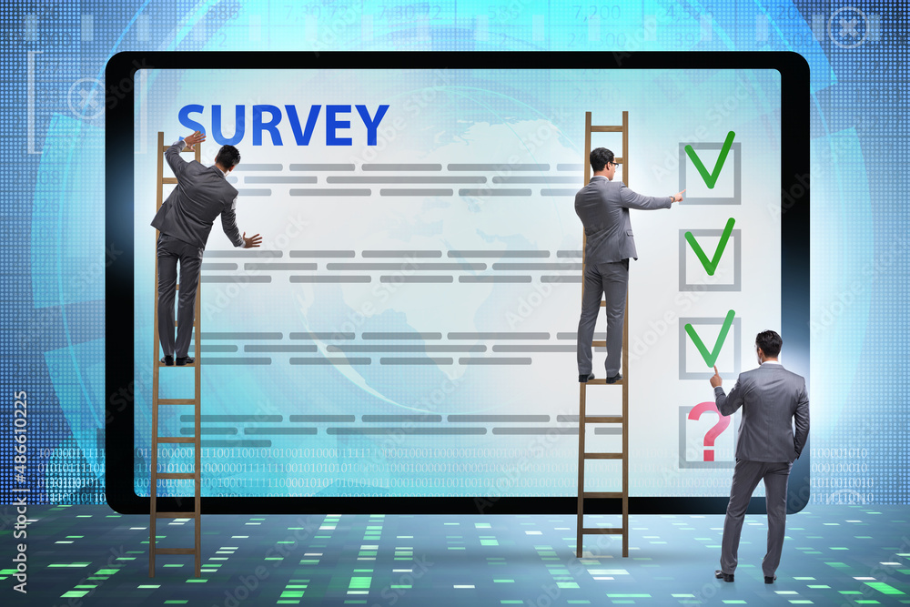Survey questionnaire with tick boxes Stock Photo | Adobe Stock