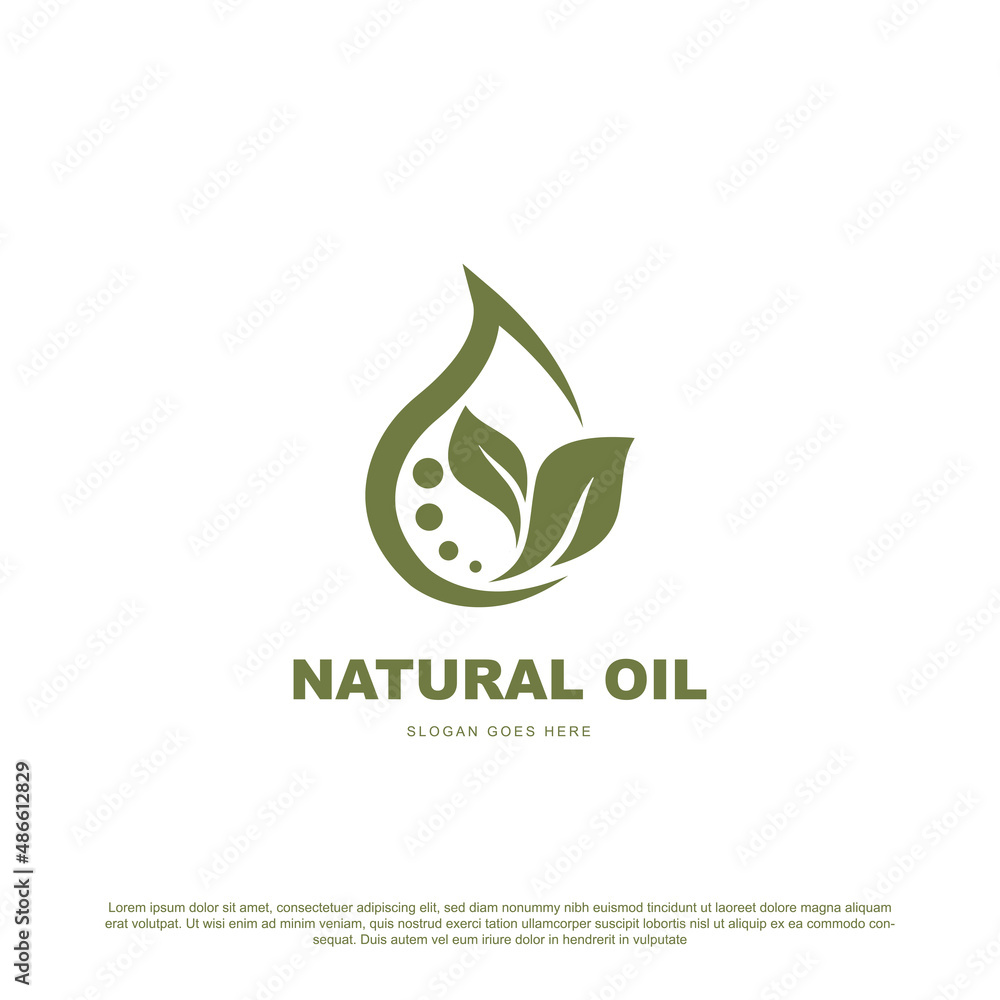 Creative natural oil logo design. for your brand or business Stock ...