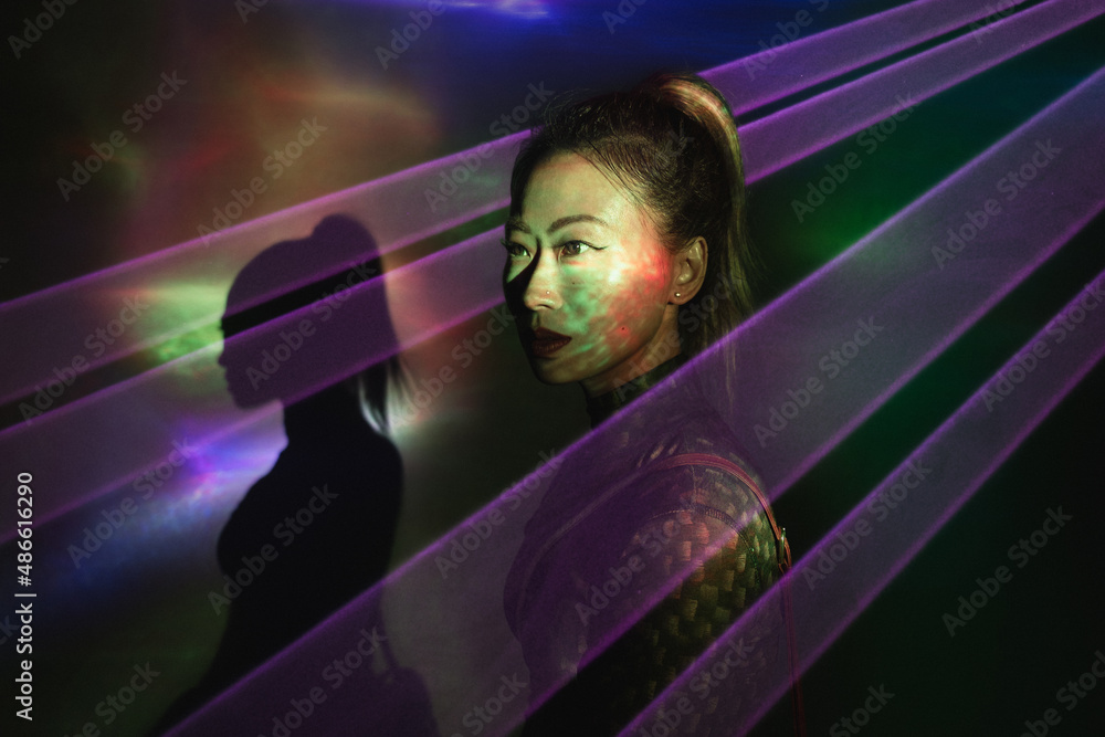 Laser Light Portrait Stock Photo | Adobe Stock