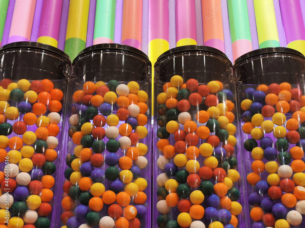 candy bubble gum jars Stock Photo | Adobe Stock
