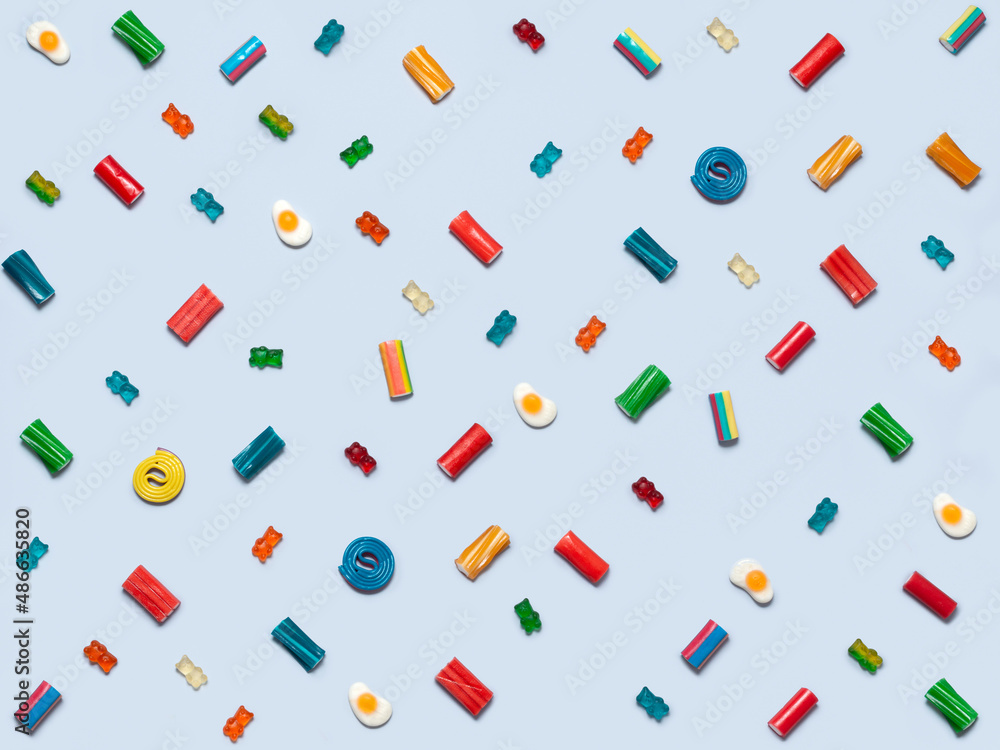 Pattern with candy Stock Photo | Adobe Stock