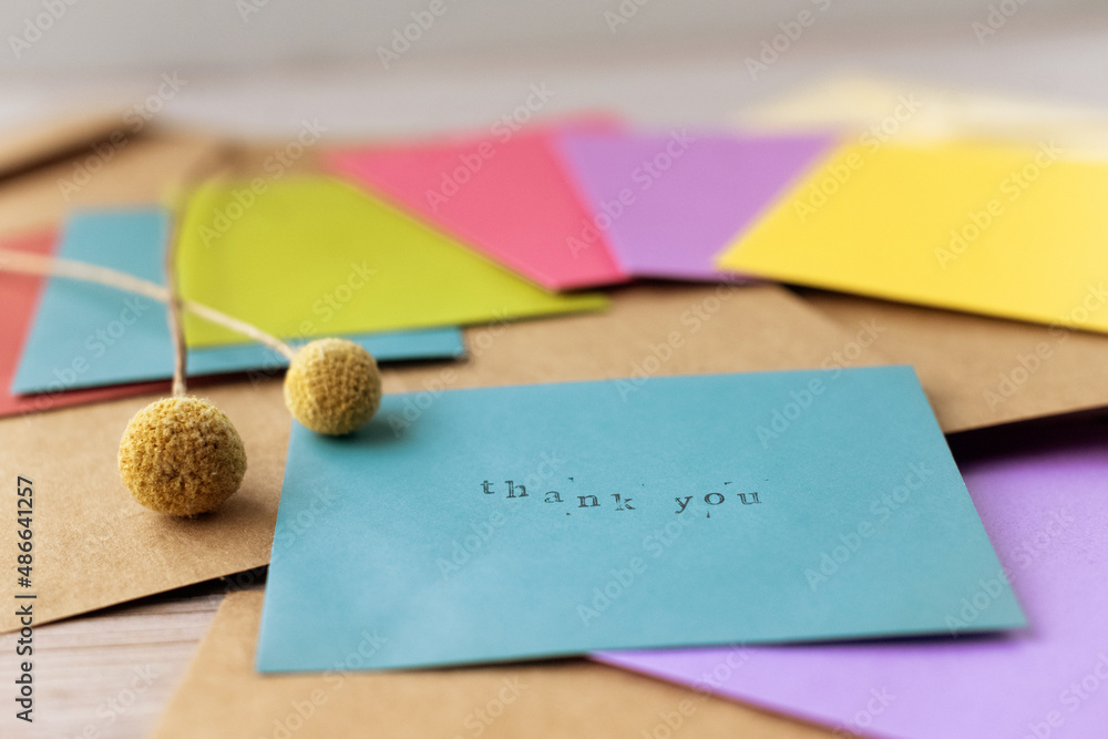 Thank you card Stock Photo | Adobe Stock
