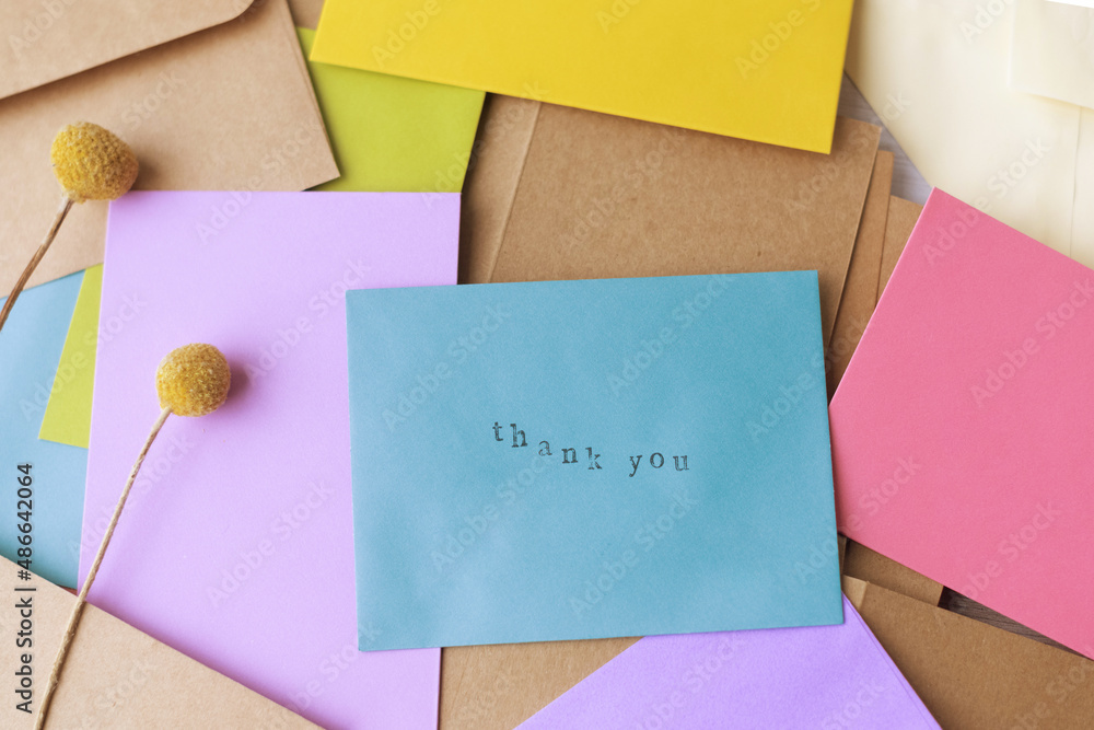 Thank you card Stock Photo | Adobe Stock