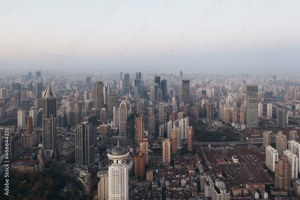 Morning city skyline Stock Photo | Adobe Stock
