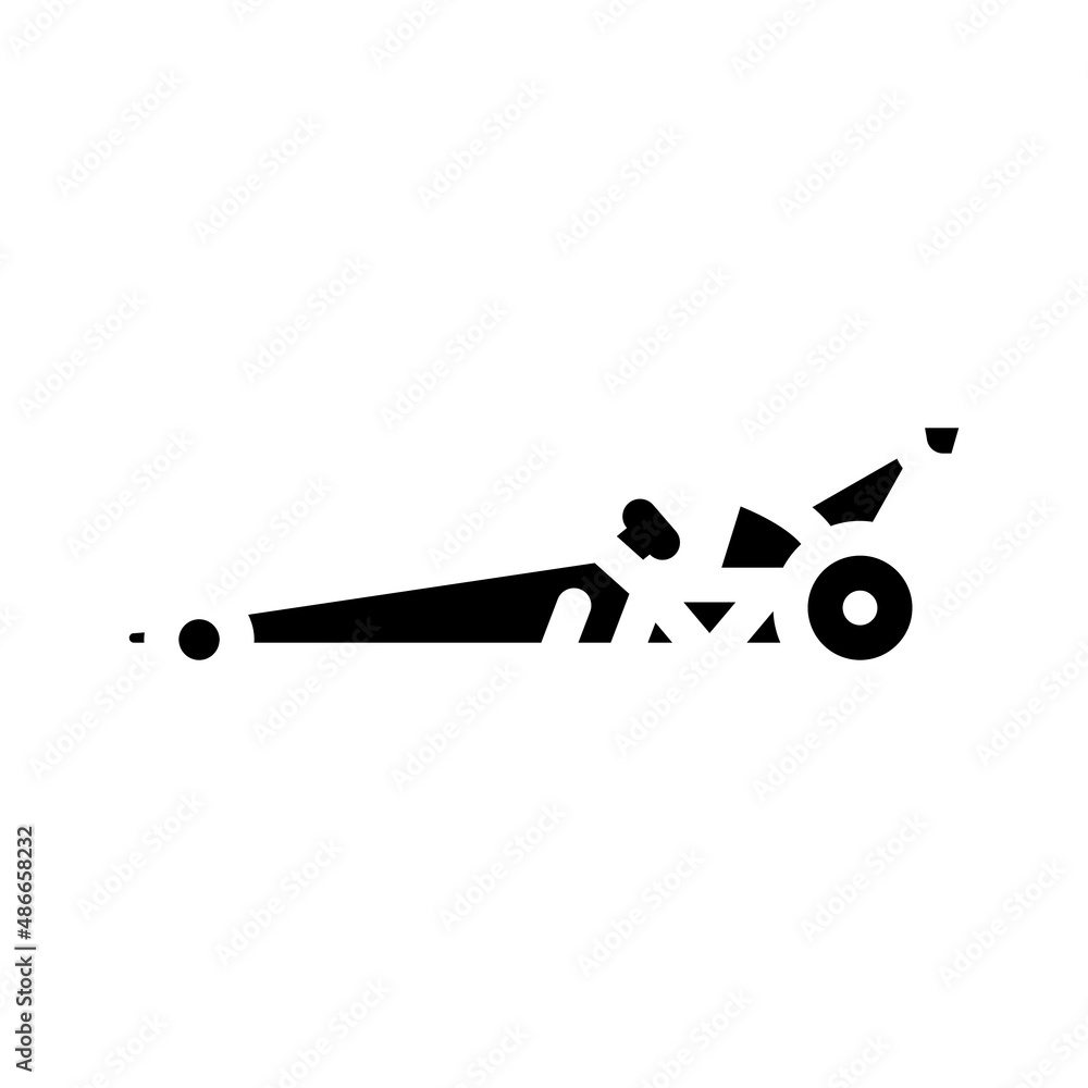 dragster sport car glyph icon vector. dragster sport car sign. isolated ...