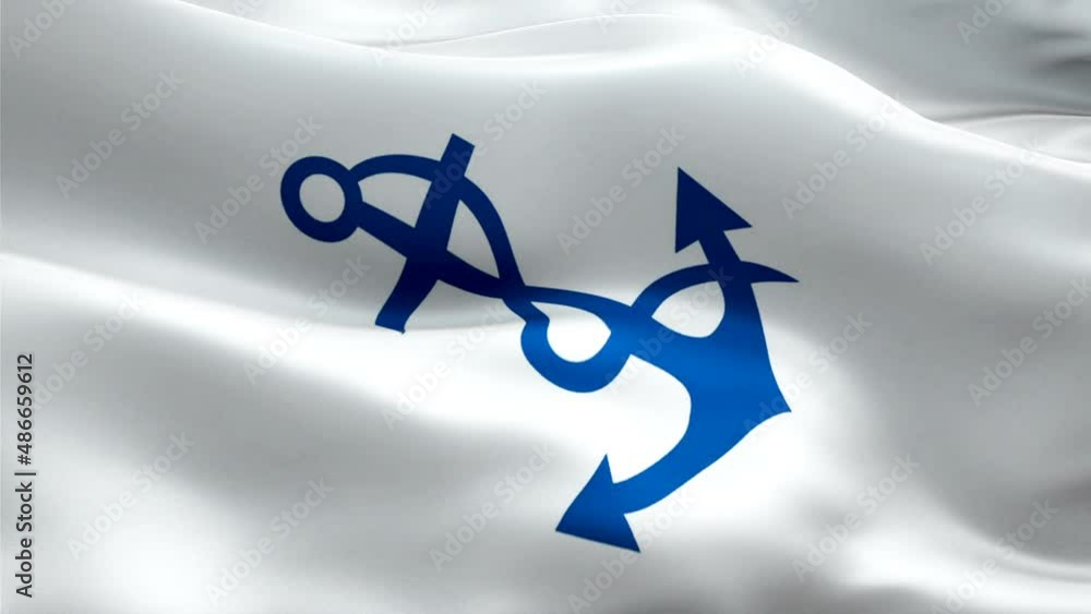 US Yacht Club logo. National 3d Port Captain logo waving. Sign of US ...