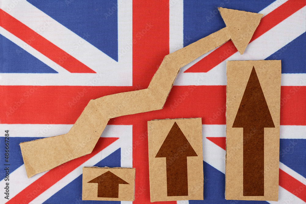 On the flag of Great Britain there are figures of the graph and an ...