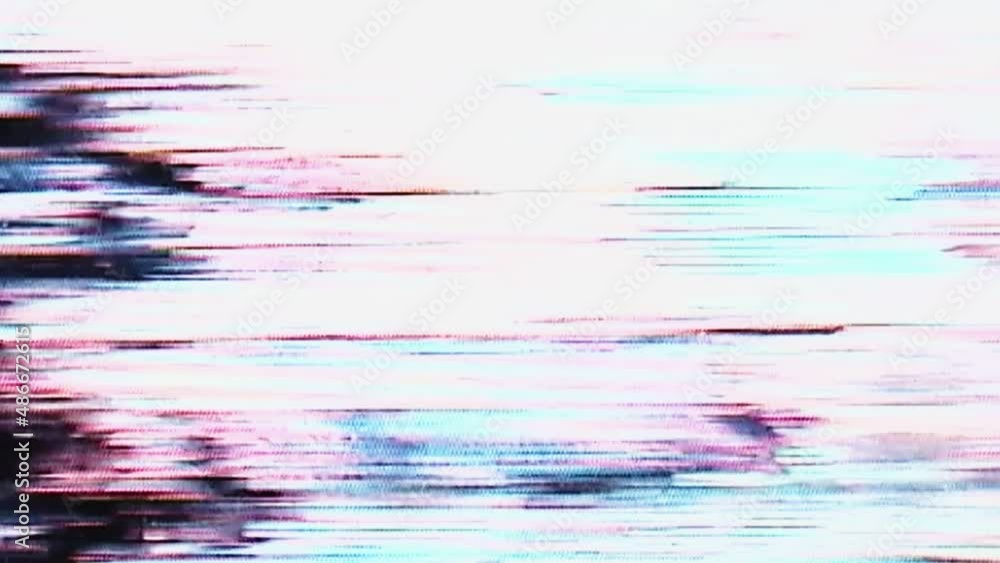 Glitch overlay. Color distortion. Signal error. Real vhs tape defect ...