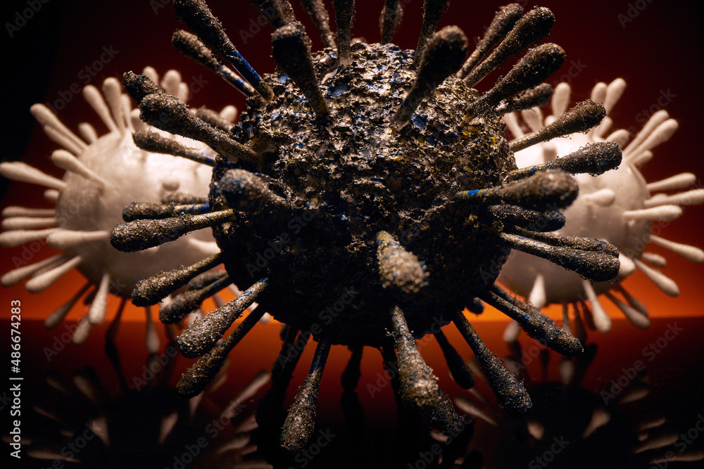 coronavirus cell or covid-19.Coronavirus Covid-19 mutation background ...