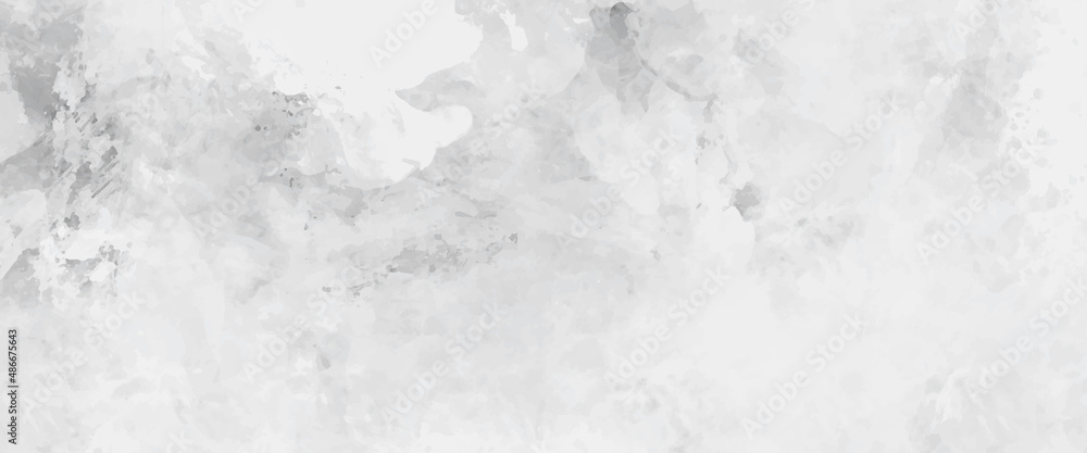 Silver ink and watercolor textures on white paper background. Paint ...