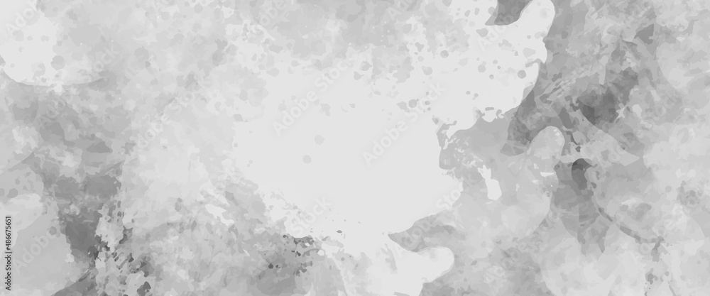 Silver ink and watercolor textures on white paper background. Paint ...