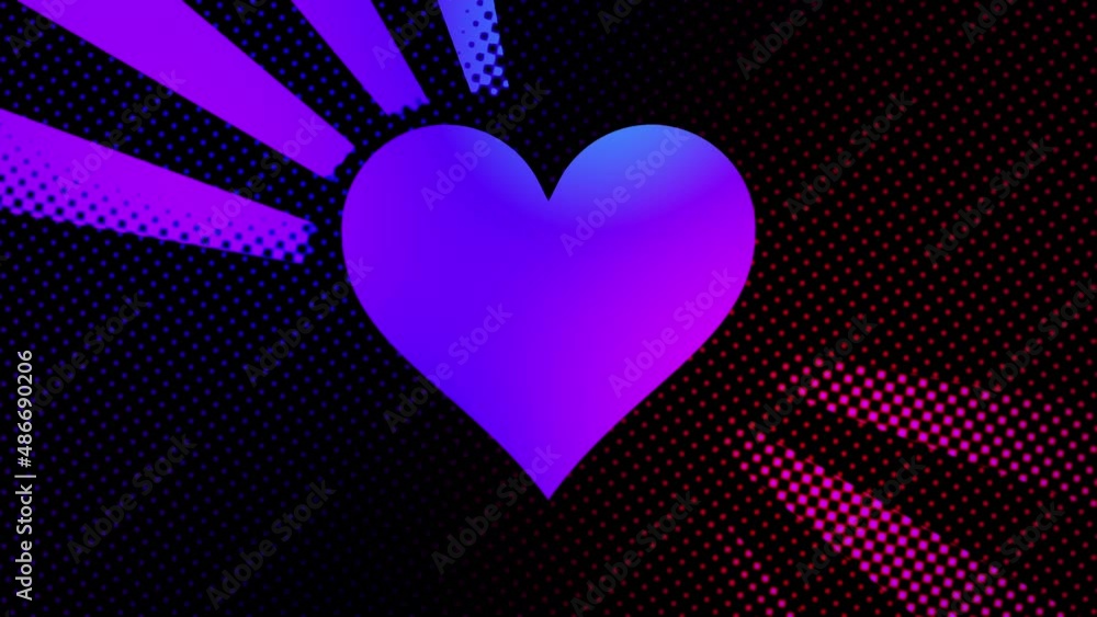 2D and 3D neon digital element abstract neon glow color moving ...