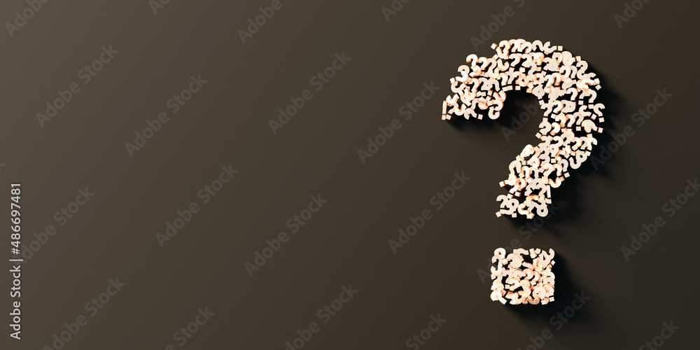 Infinite and colored question marks, business and human choices theme ...