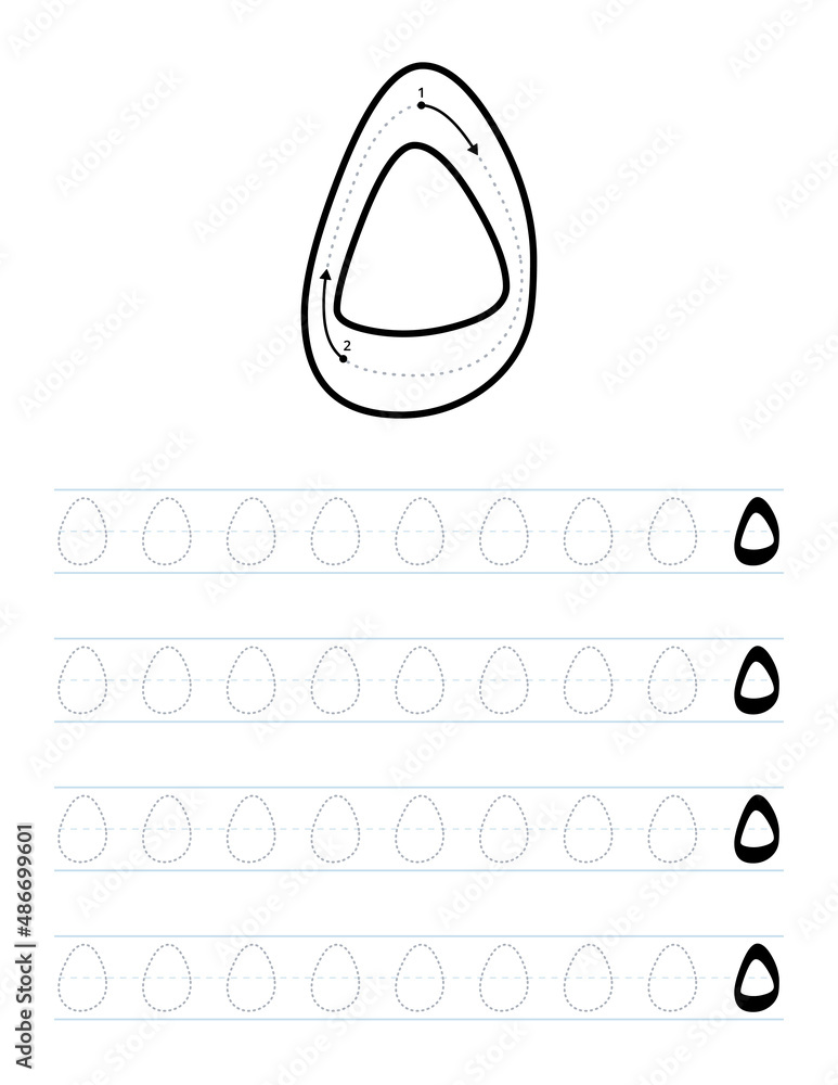 Writing number 5 in arabic worksheet for kids Stock Vector | Adobe Stock