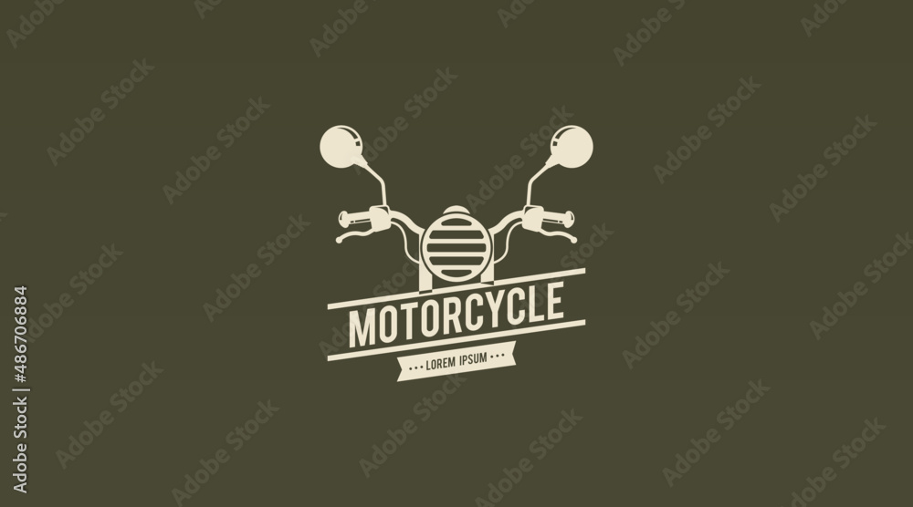 Retro Motorcycle Logo Design Concept Template Vector Stock Vector ...