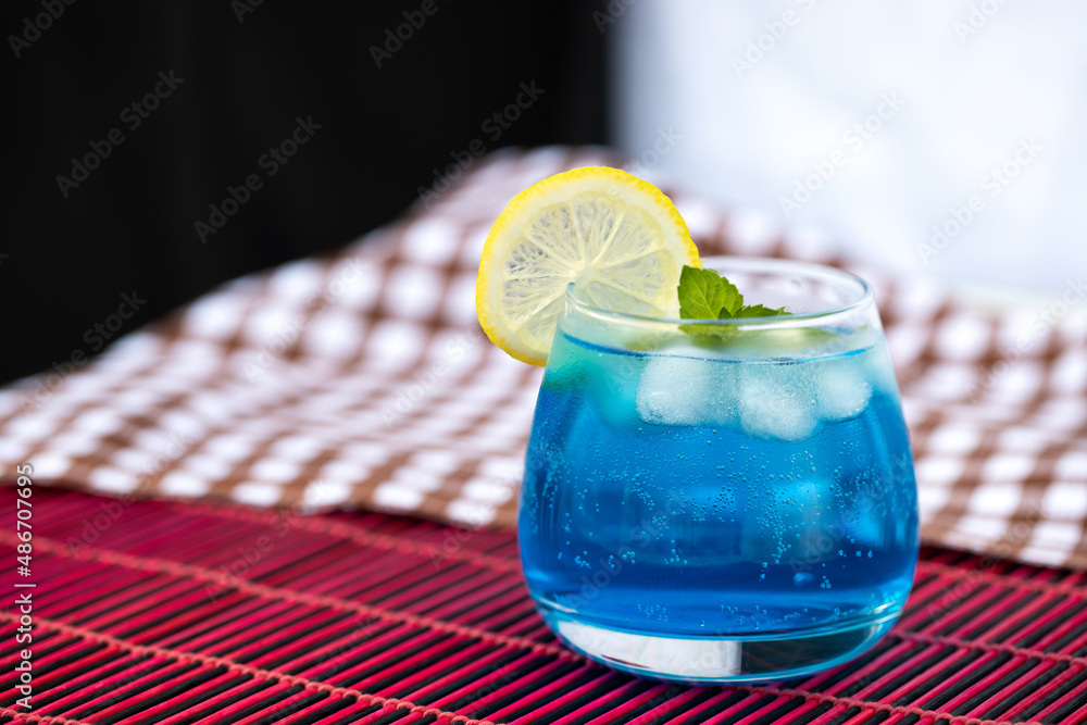 Drinks Making Refreshing Cocktail Fresh Beverage Blue Lagoon Pour ...