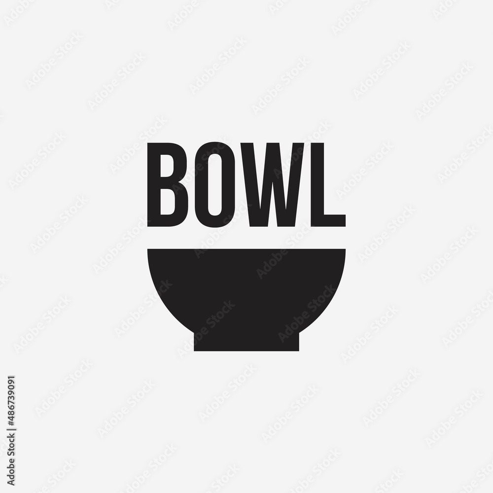 Simple Bowl Logo Design Ideas Stock Vector | Adobe Stock