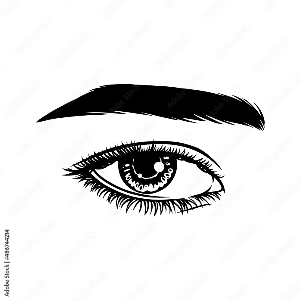 Beautiful female eye Stock Vector | Adobe Stock