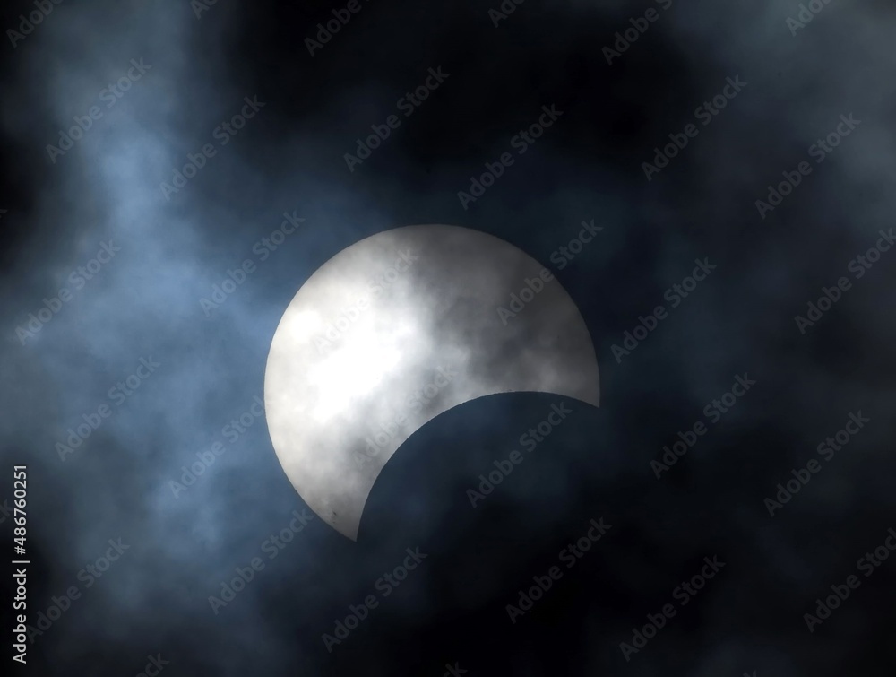 Partial Solar Eclipse Stock Photo | Adobe Stock