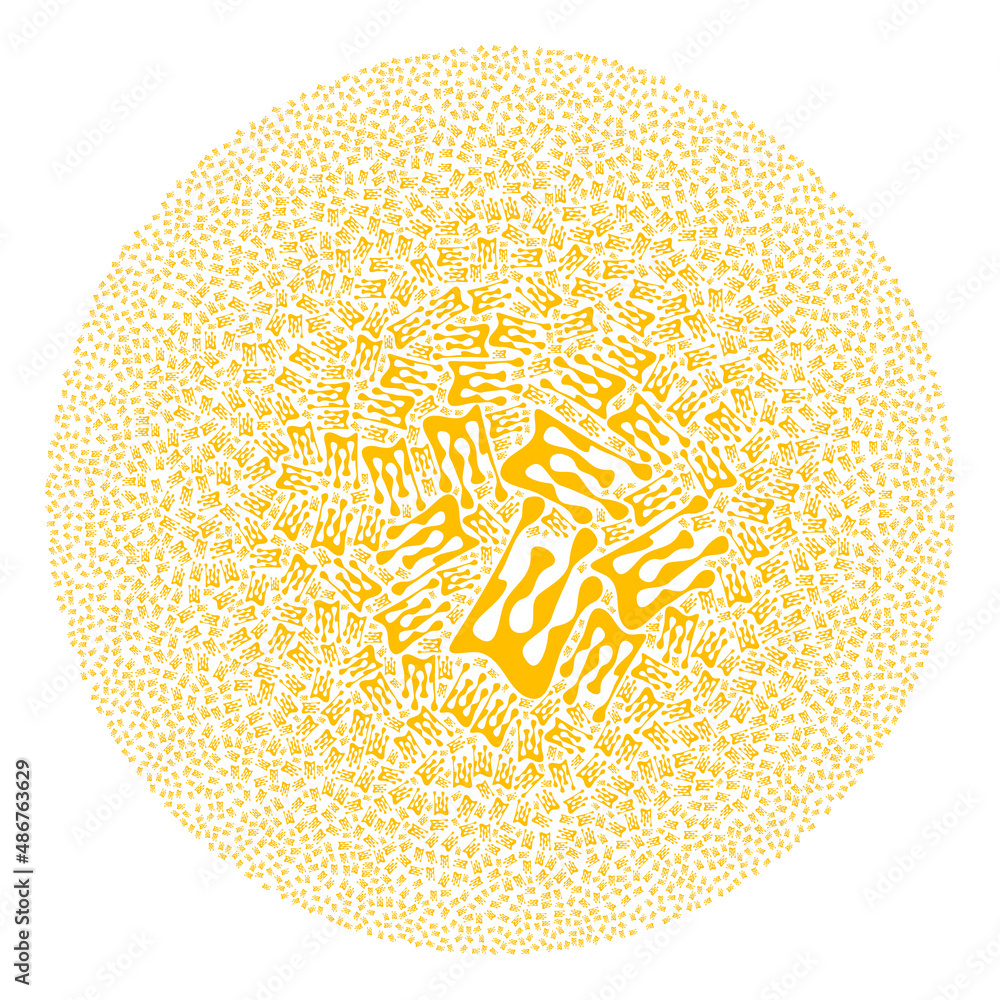 Sticky honey drops symbols are arranged into ball collection. Sticky ...