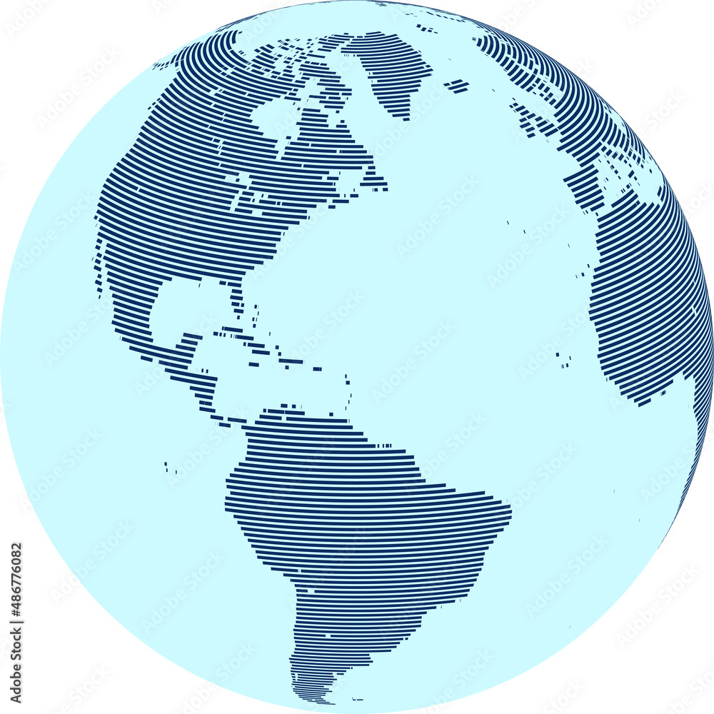 Abstract World Map With Lines On Globe World Stripes Map Vector Stock abstract-world-map-with-lines-on-globe-world-stripes-map-vector-stock