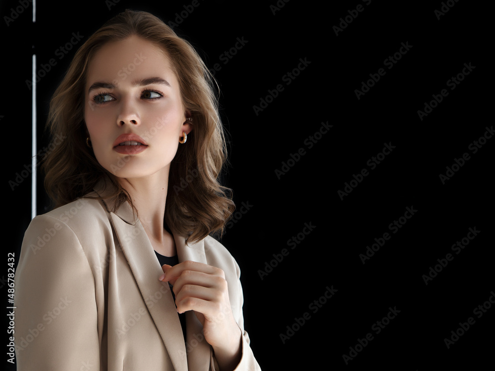Natural look. Beauty model woman . Model test portrait with young ...