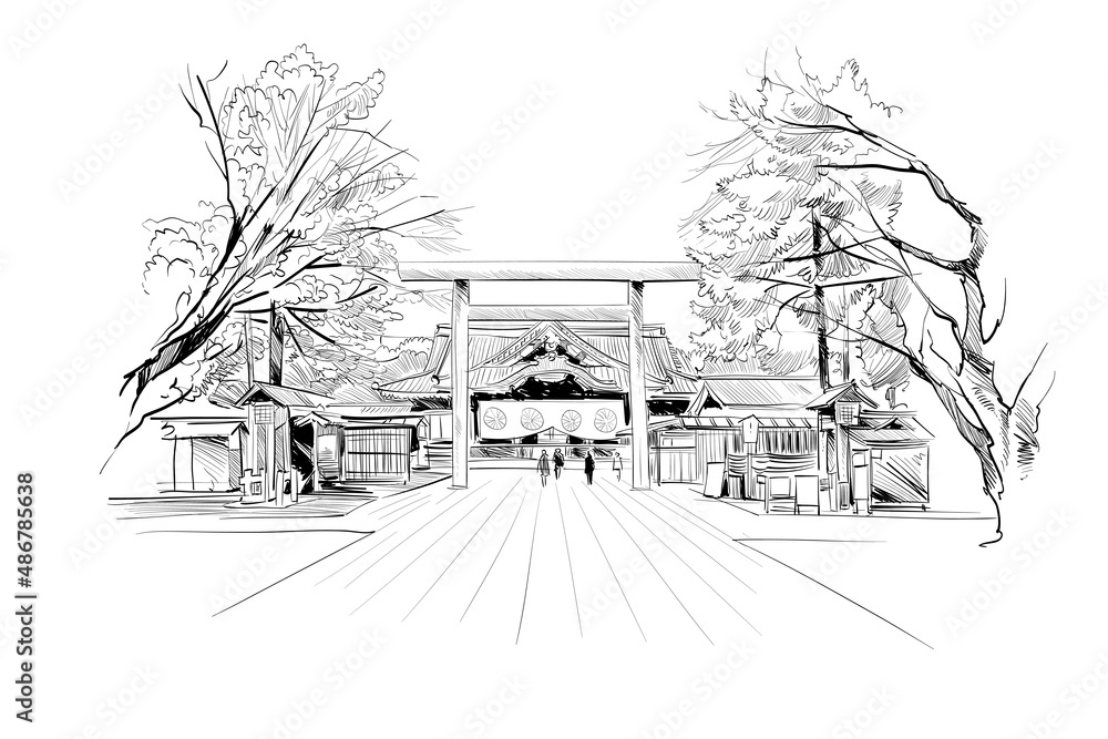 Shinto Shrine Drawing