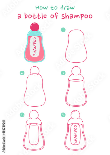Shampoo Bottle Outline Drawing