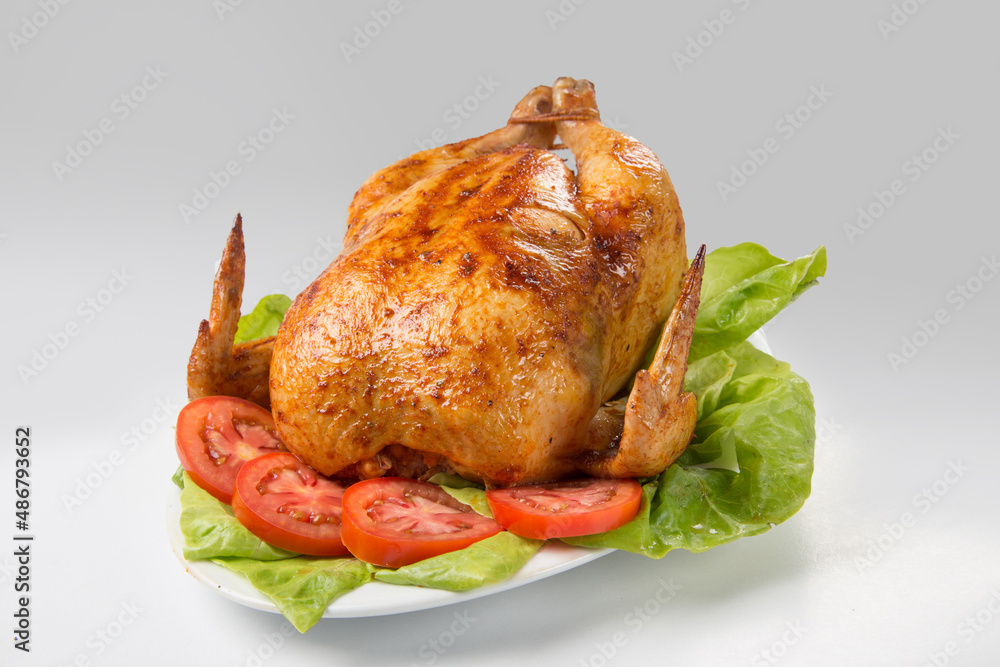 Peruvian food: Pollo a la brasa. Roast chicken. Stock Photo | Adobe Stock