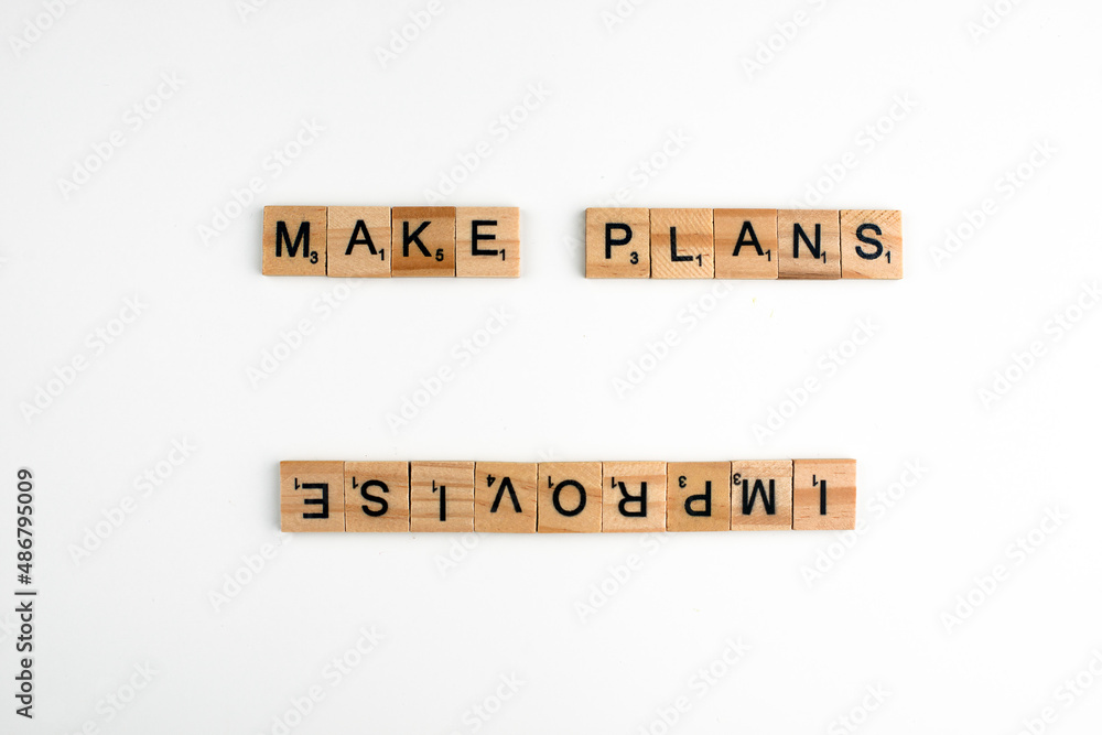 Scrabble tiles personality types concept plans versus improvisation ...