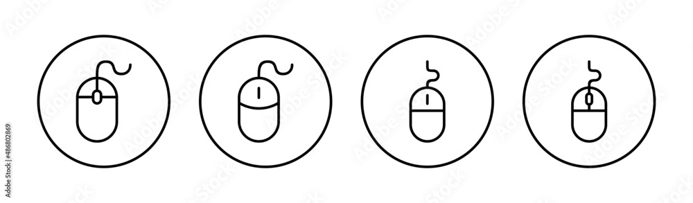 Mouse icons set. click sign and symbol. pointer icon vector. Stock ...