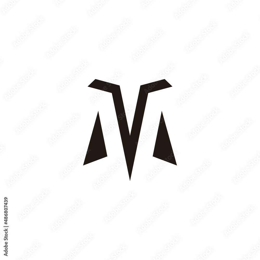 letter m 3d hole door gate building logo vector Stock Vector | Adobe Stock