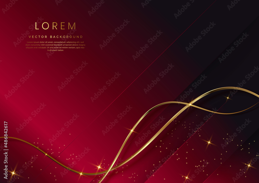 Abstract luxury red elegant geometric diagonal overlay layer background ...