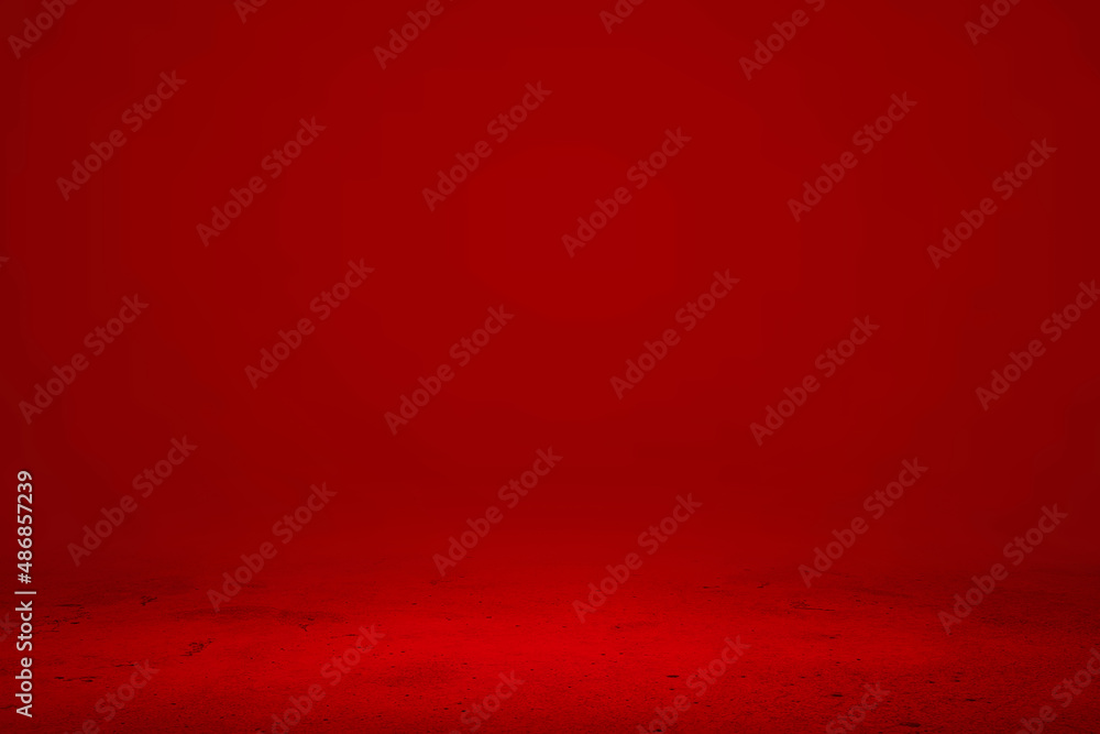 Product showcase with spotlight. Red studio room background. Use as ...