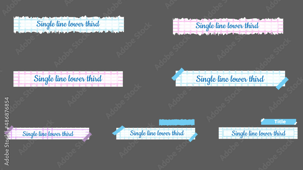 Ripped paper lower thirds.Lower third design with check plaid pattern ...