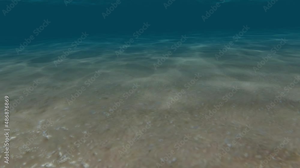 Ocean beach floor underwater sun rays seamless loop animation video ...