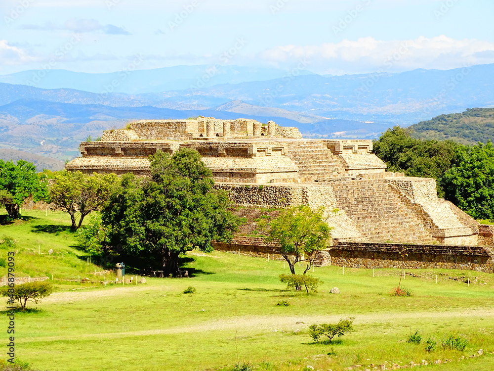 Monte Alban Pyramid in Oaxaca Stock Illustration | Adobe Stock