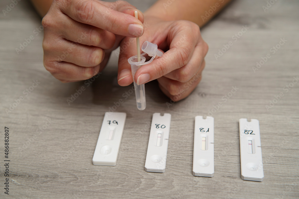 Covid-19 antigen test with negative results Stock Photo | Adobe Stock