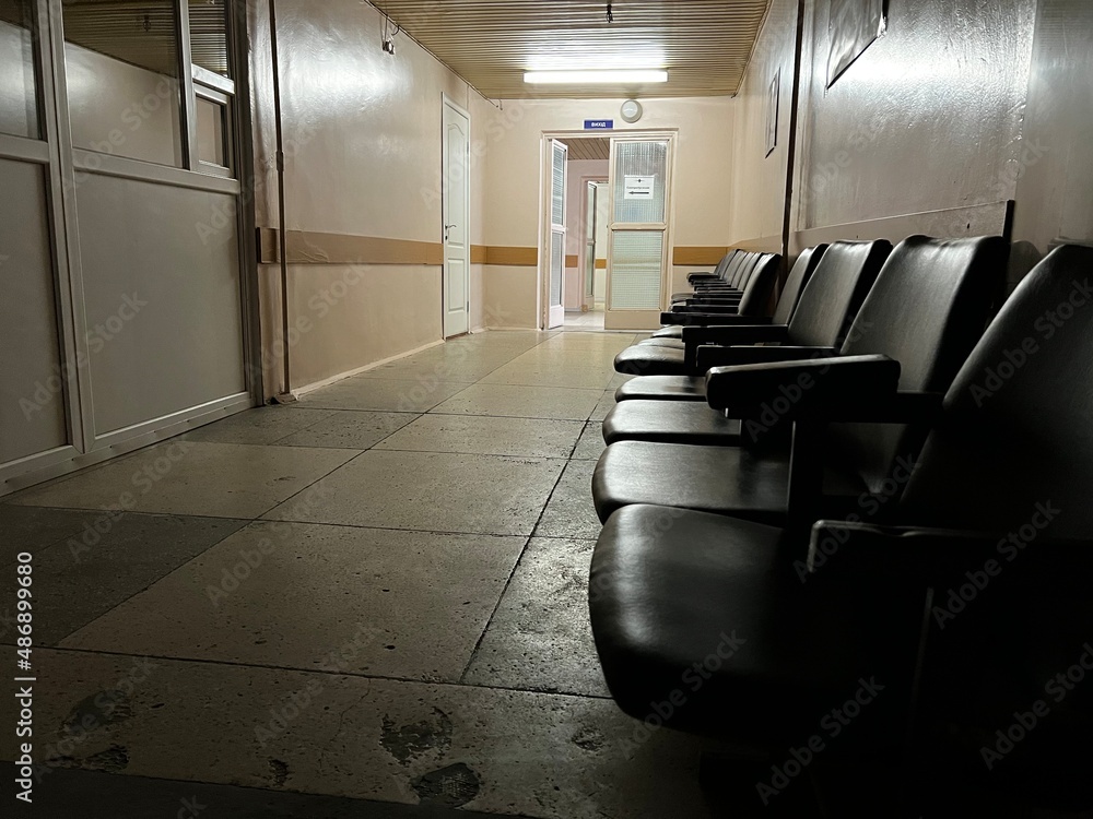 waiting room in the old hospital Stock Photo | Adobe Stock