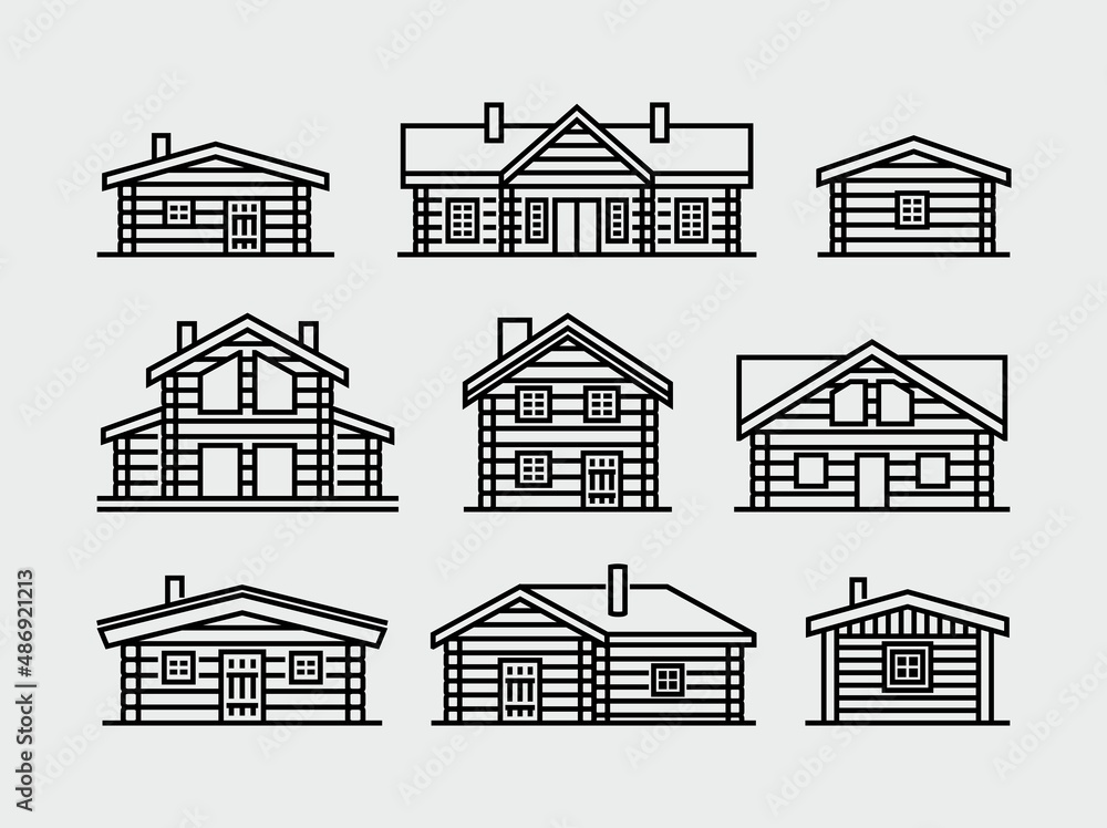 Log Cabin Vector