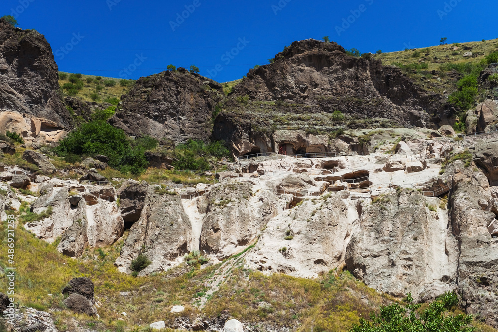 Vardzia cave monastery complex in Georgia monument of medieval Georgian ...