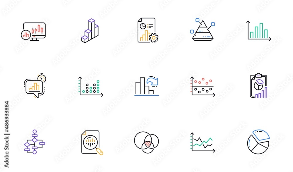 Fototapeta mapa świata dla dzieci Charts and graphs line icons ... Fototapeta mapa świata dla dzieci Charts and graphs line icons ...