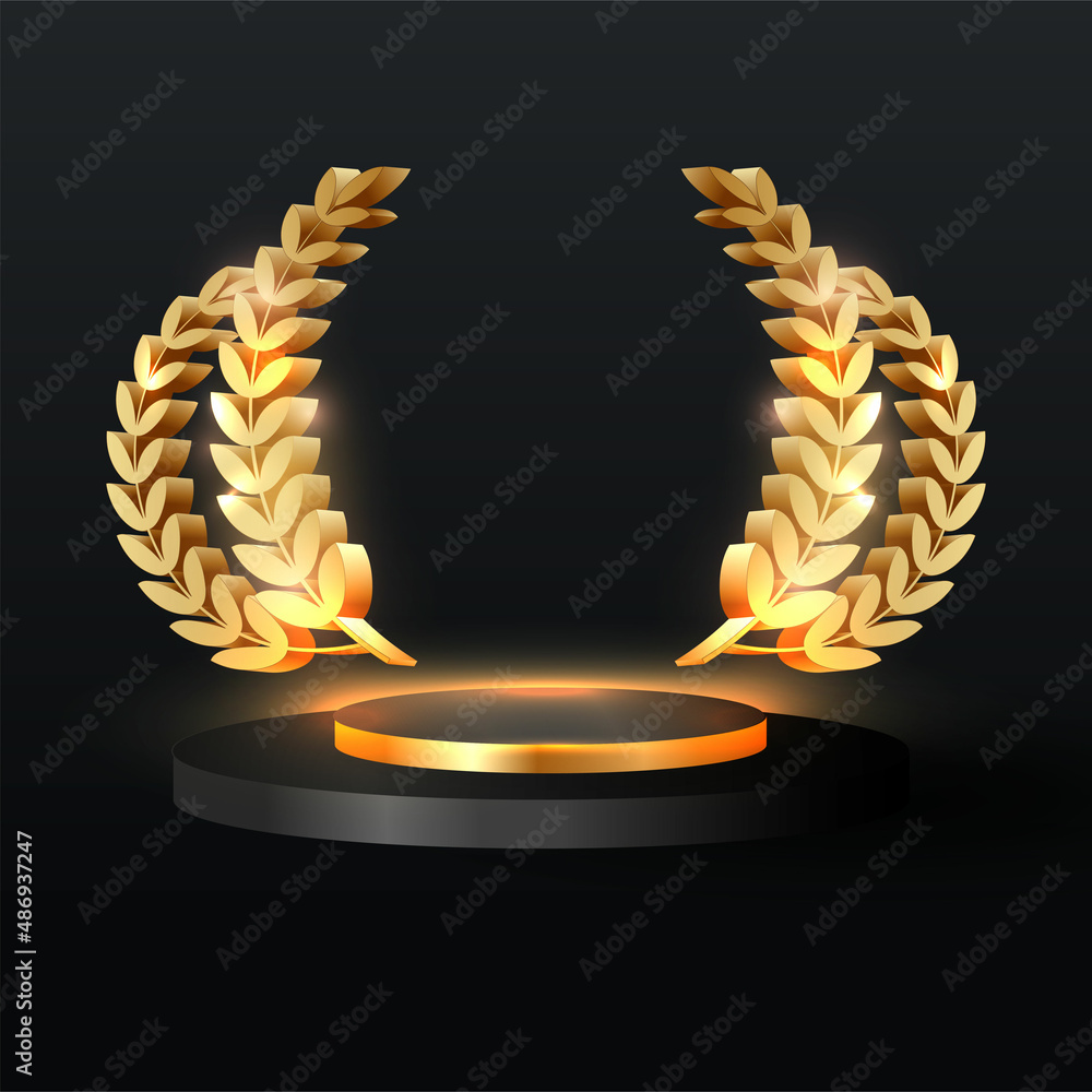 Laurel wreaths symbol of victory, glory and success Stock Vector ...