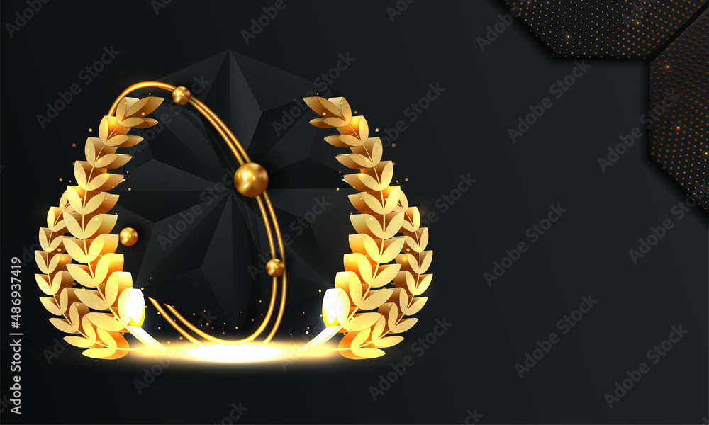 Abstract golden award background with light rays Stock Vector | Adobe Stock