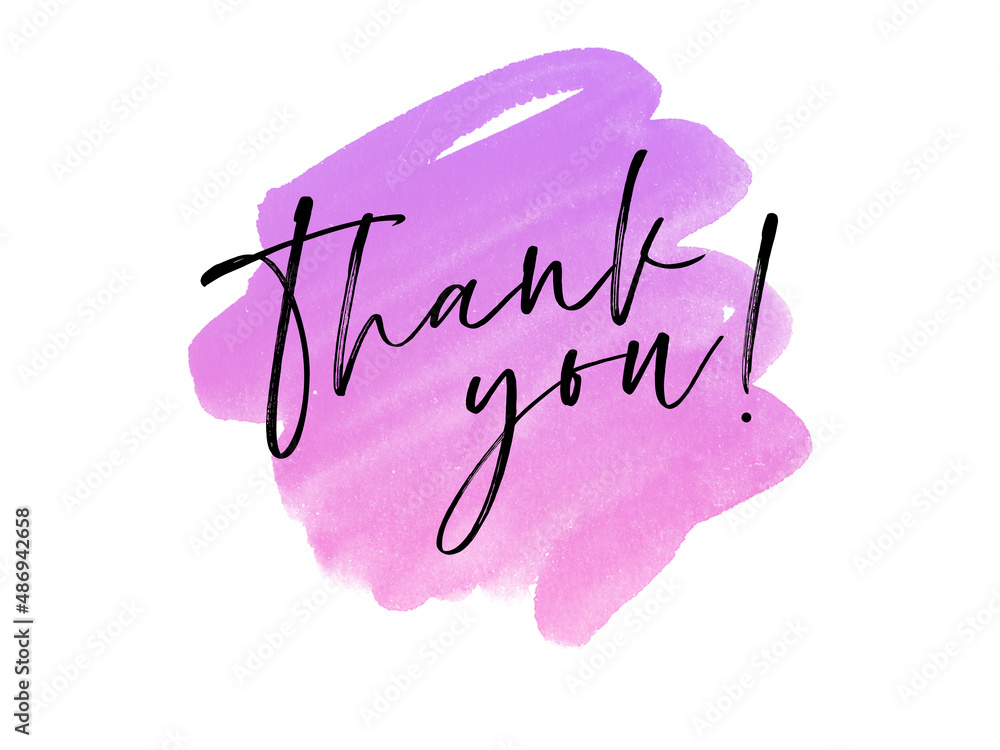 Thank You Card. Hand Written Lettering for Title, Heading, Photo ...