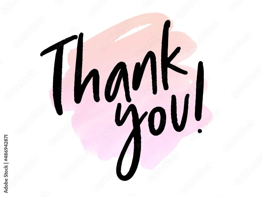 Thank You Card. Hand Written Lettering for Title, Heading, Photo ...