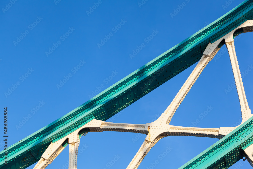 Stable Iron Construction Detail / Metal girder parts at bridge ...