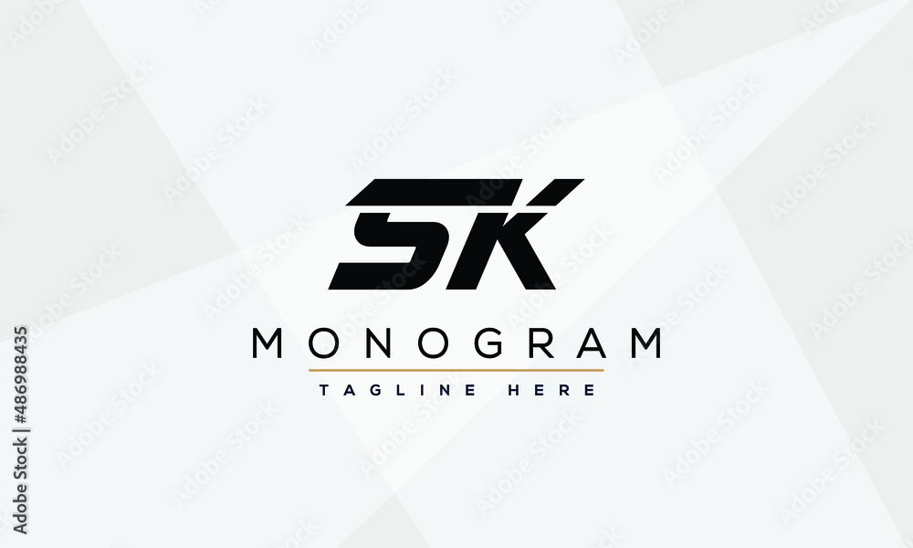 Creative letter SK Logo Design Vector Template. Initial Letters SK Logo ...